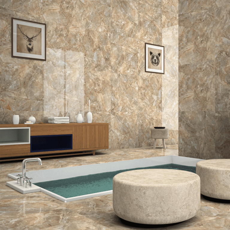 Silk Antalya Beige Marble Look Tile | 600x1200mm Porcelain Body