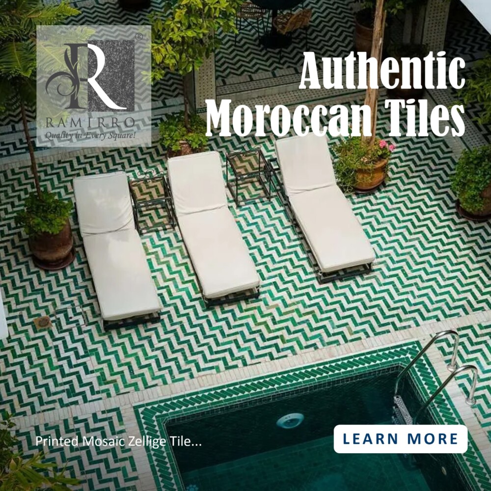 Authentic Moroccan Tiles | Printed Mosaic Zellige Tile - Ramirro