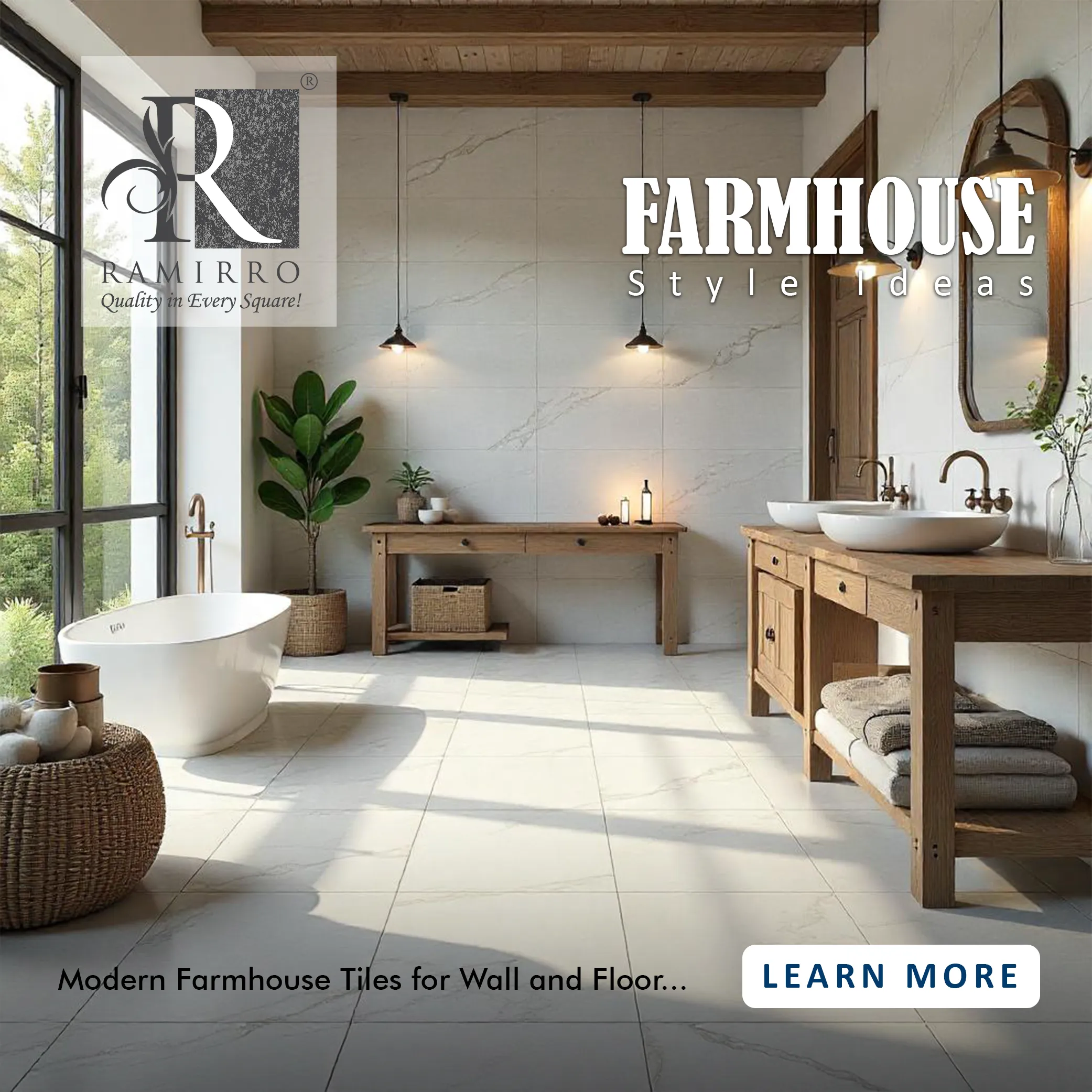 Modern Farmhouse Tiles for Wall and Floor | Farmhouse Style Idea