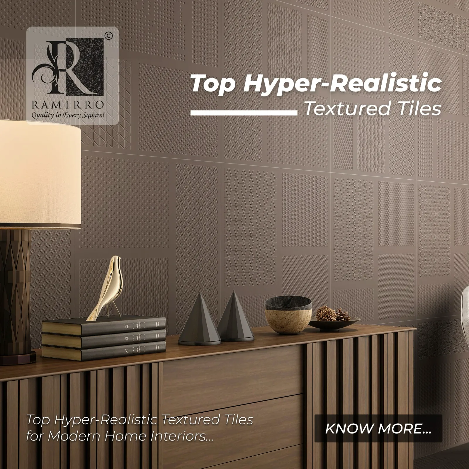 Top Hyper-Realistic Textured Tiles for Modern Home Interiors - Ramirro