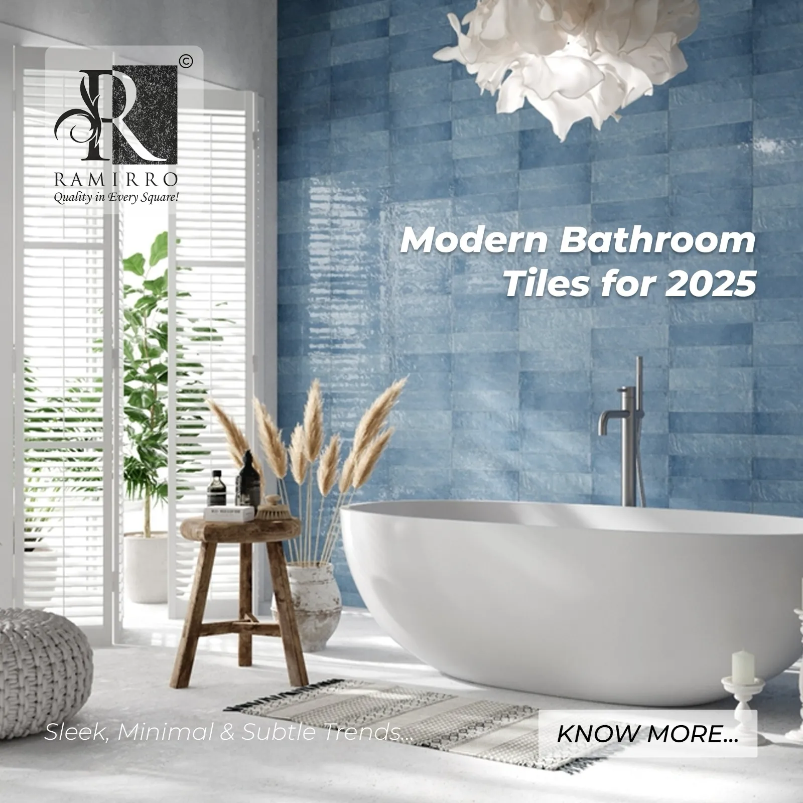 Modern Bathroom Tiles for 2025 - Sleek, Minimal & Subtle Trends - Ramirro