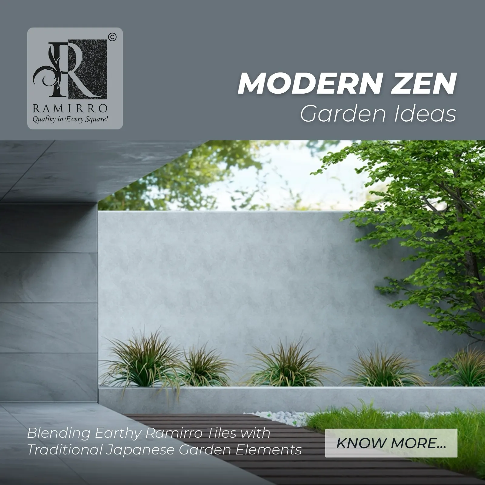 Modern Zen Garden Ideas: Blending Earthy Ramirro Tiles with Traditional ...